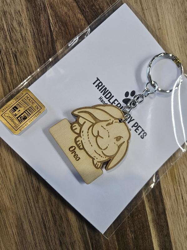 Personalised Pet Keyrings " Dogs, Cats, Rabbits " handmade in Cornwall ...