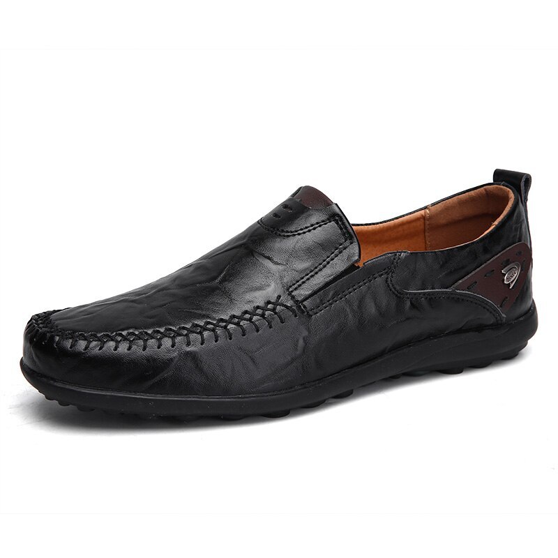 Wide Toe Design Walking Shoes Beemoda Orthopedic Leather Loafers - Men ...