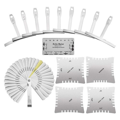Guitar Luthier Tools Set Radius Gauge String Action Ruler Feeler Gauge ...