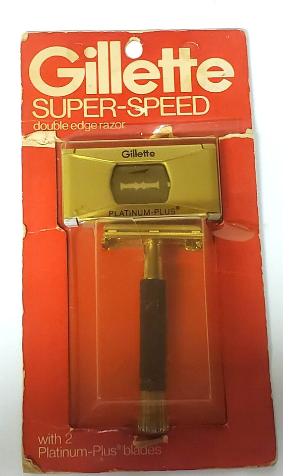 Vintage Gillette Double Edge Black Handle Super Speed Safety Razor | eBay