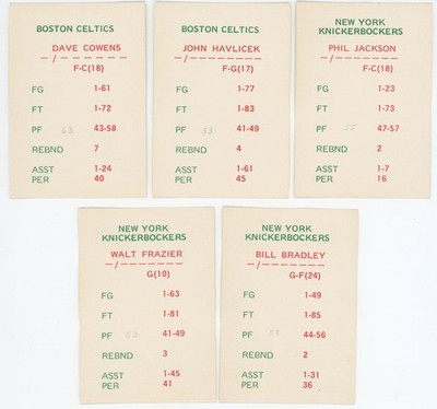 1971 Negamco Lot of 40 different (Celtics, Knicks, 76ers, Braves) Nm-Mt ...