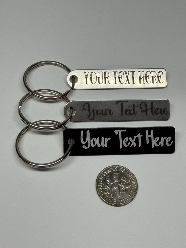 Personalized Custom Engrave Keychain - Stainless or Anodized aluminum ...