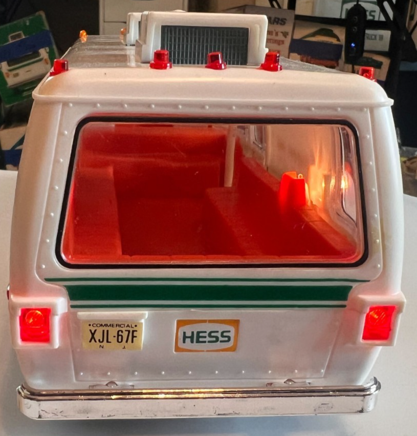 1980 Hess Training Van Vintage Toy Working Lights Original Box Complete ...