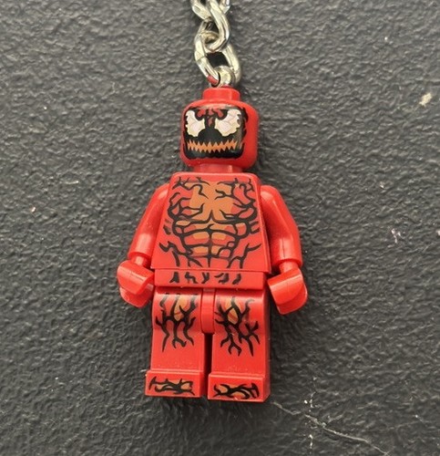 NEW LEGO Keychain / Keyring 854154 Marvel Spider-man Villain CARNAGE ...