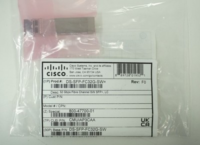 Genuine Cisco 32 Gbps SW SFP+ LC Fibre Channel Module DS-SFP-FC32G-SW ...