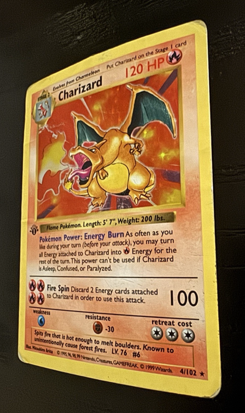Pokemon Collection with 1st Edition Shadowless Charizard 4/102 1999 ...