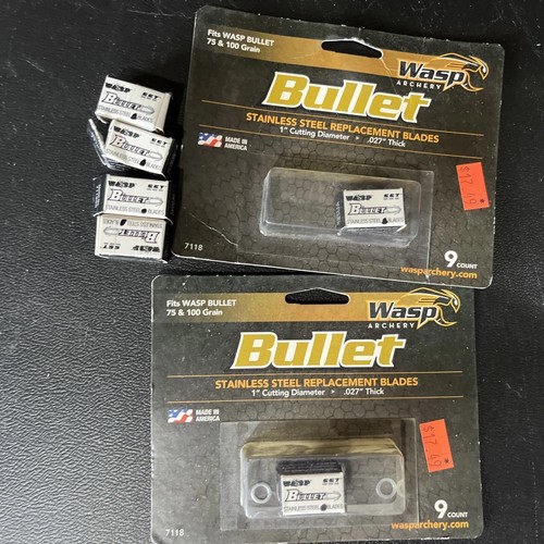 Lot Of 6 Wasp Archery Bullet Replacement Blades 75 & 100 Gr 9 Count ...
