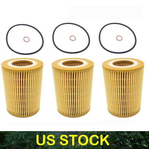 3Pcs Engine Oil Filter Kit For BMW E36 E39 E46 E53 E60 E83 320i X3 X5 2 ...