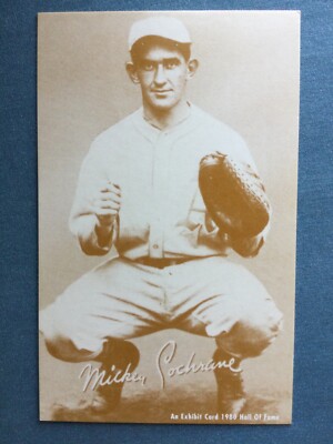 Mickey Cochrane baseball card by Exhibit 1980 Hall of Fame sepia blank ...
