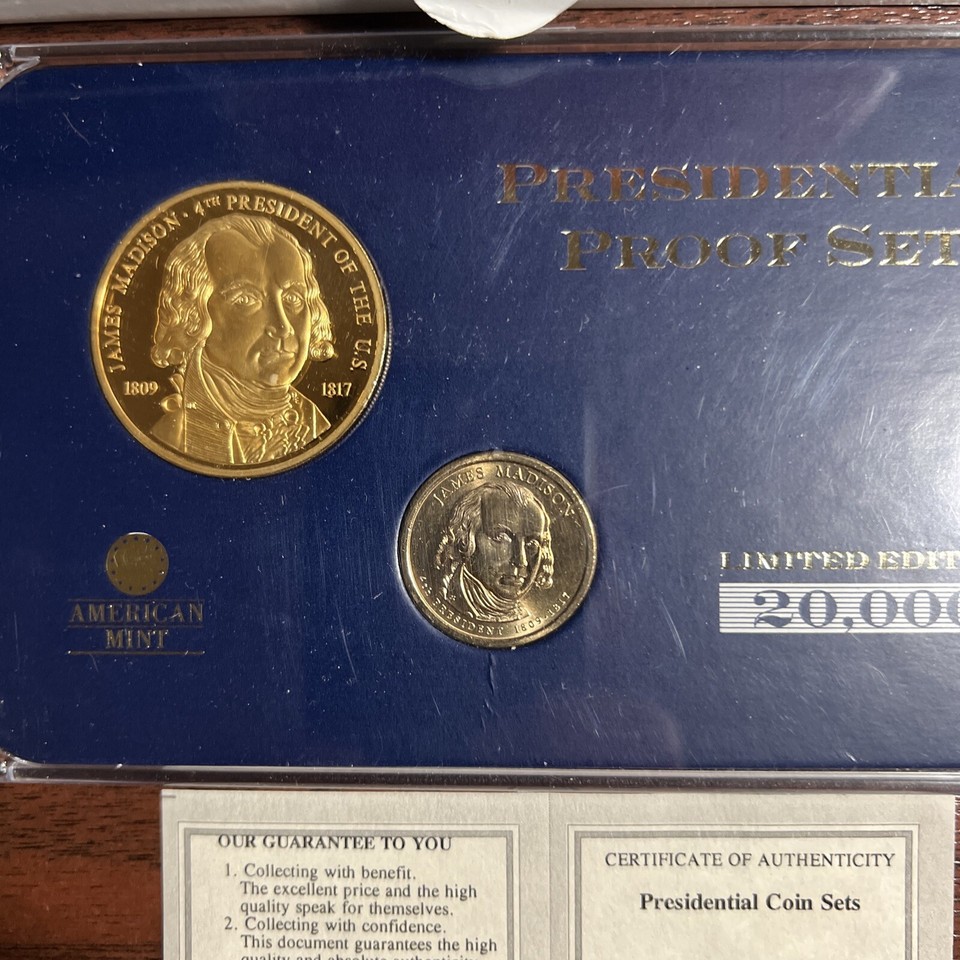 Limited Edition "Presidential Proof Set" James Madison Medal X127 | eBay