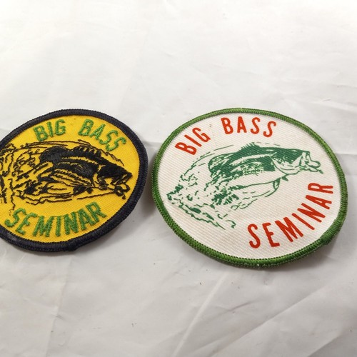 Vintage Big Bass Multicolor Embroidered Lightweight Fishing Patch Rare ...