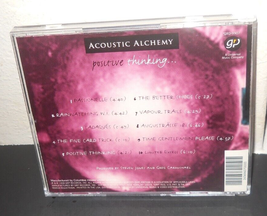 Acoustic Alchemy Positive Thinking. 1998 Pre-Owned CD (VG) 10 Tracks ...
