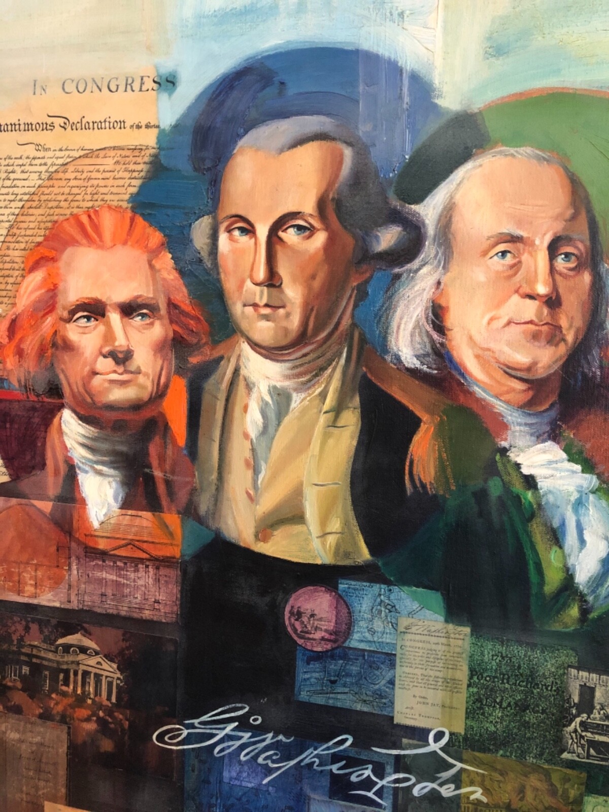 Idaho/Utah Artist Larry Winborg group of three original mixed media ...