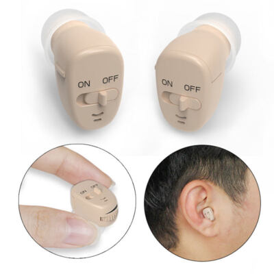 Hearing Aid Amplifier Ear Sound Enhancer Mini in-The-Ear Feedback ...