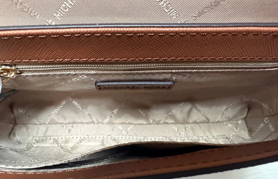 MICHAEL KORS Jet Set Medium MK Logo PVC Convertible Crossbody Pouchette ...