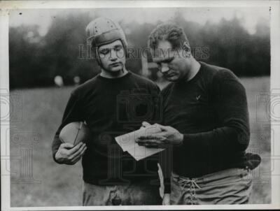 1934 Press Photo John Pennypacker U of PA football & coach Harvey ...