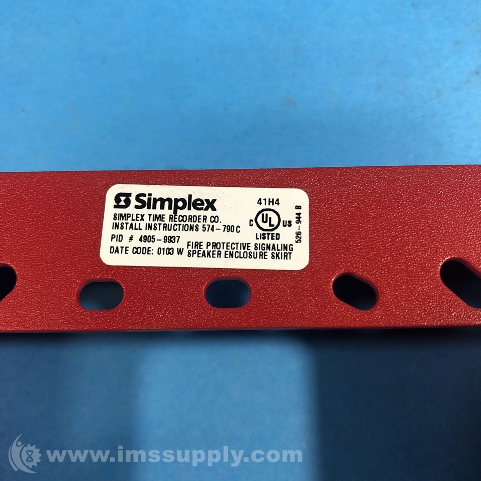 Simplex 4905-9937 Surface Mount Red Adapter Skirt 0264 | eBay