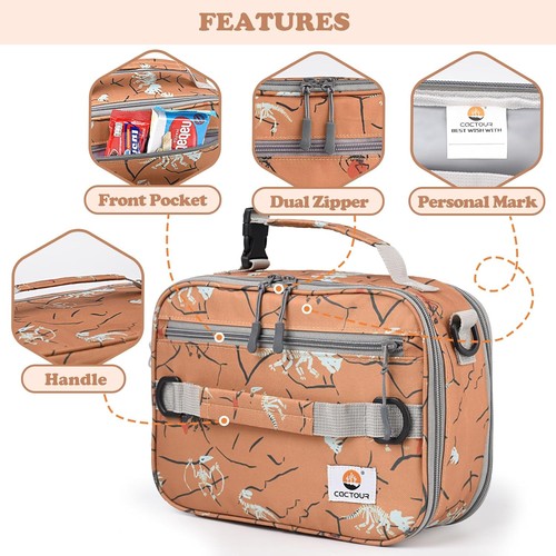 Insulated Lunch Bag,Expandable Box,Double Zipper & T-Expand DN | eBay