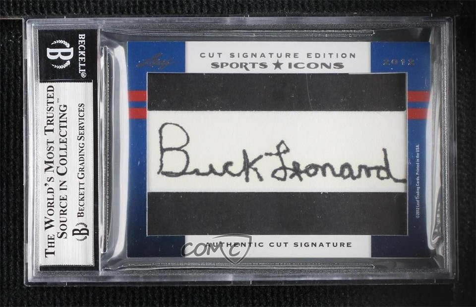 2012 Leaf Sports Icons Cut Signatures /6 Bill Terry Buck Leonard Auto ...
