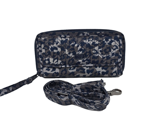 Lug Kickflip Convertible Crossbody Wallet Wristlet Blue Gray Animal ...