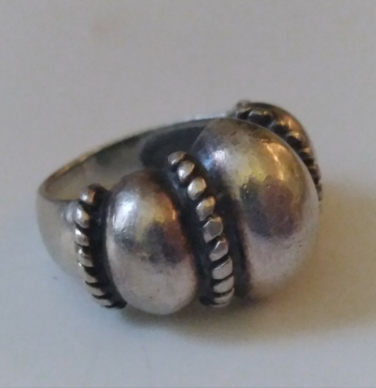 Chunky Sterling 925 Vintage Ring - Gem