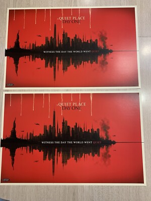 ‘24 A QUIET PLACE DAY ONE LIMITED EDITION AMC HORROR 2 MOVIE POSTERS ...
