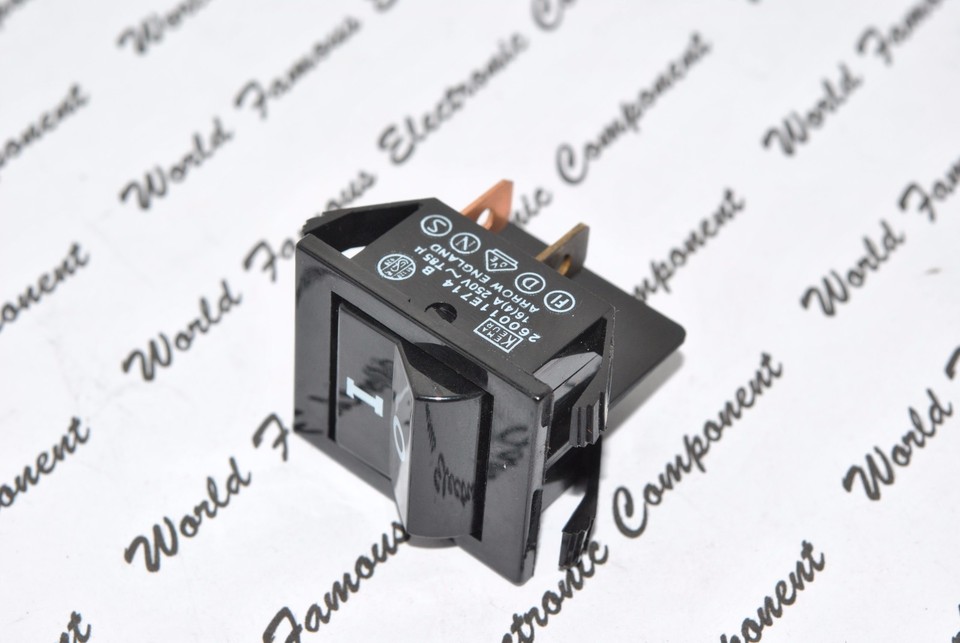 1pcs - KEMA KEUR 16A 250V~ On/Off Rocker Switch - 260011E714-B/2600 11E ...