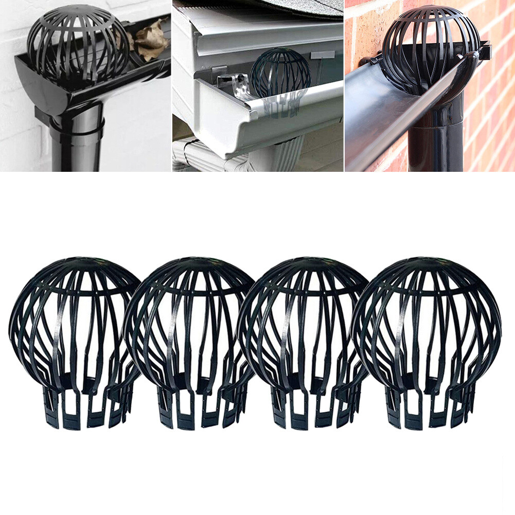 4PCS Gutter Balloon Guard Downpipe Filters Debris Down Pipe Leaf Cover ...