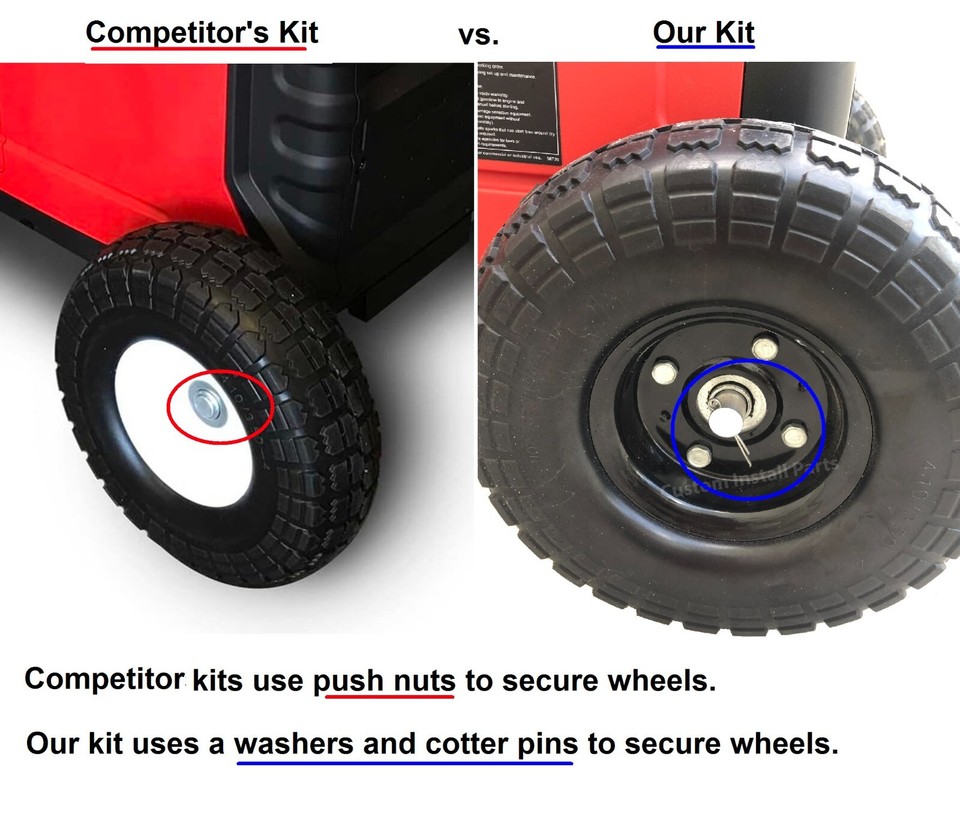 Never Flat Foam Wheel Tire Locking Hub Kit Fits PREDATOR 3500 Inverter ...