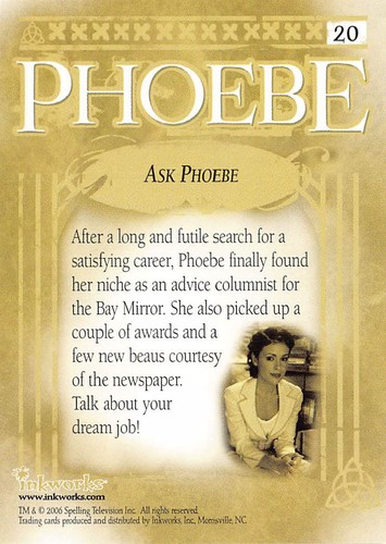 2006 Inkworks Charmed Destiny #20 Ask Phoebe | eBay