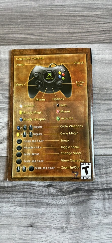 elder scrolls iii morrowind xbox Manual Only | eBay