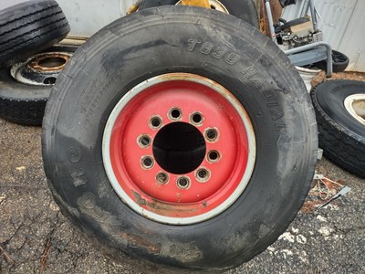 $300 each Firestone 425/65 R22.5 used steer tires on wide stud piloted wheels | eBay