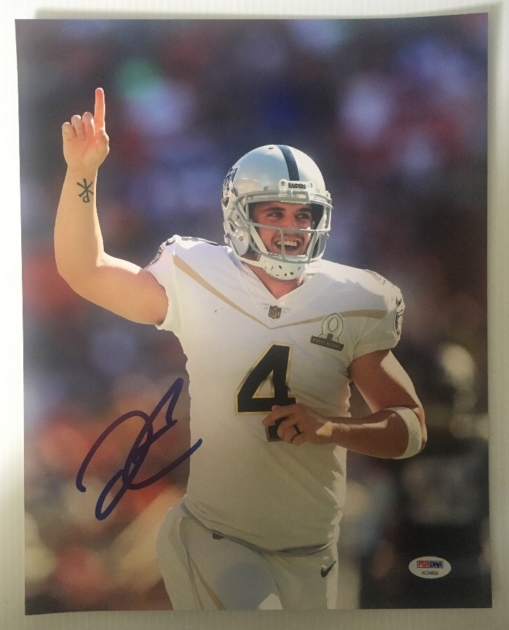 Derek Carr Autographed Memorabilia | Signed Photo, Jersey, Collectibles ...