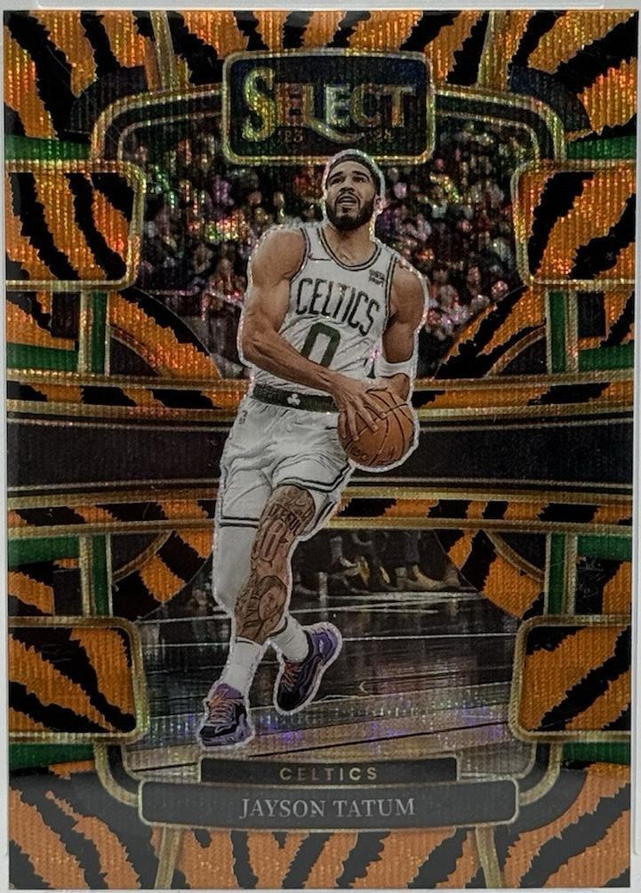 2023-24 Panini Select - Concourse Jayson Tatum #45 Tiger Stripes Prizm ...