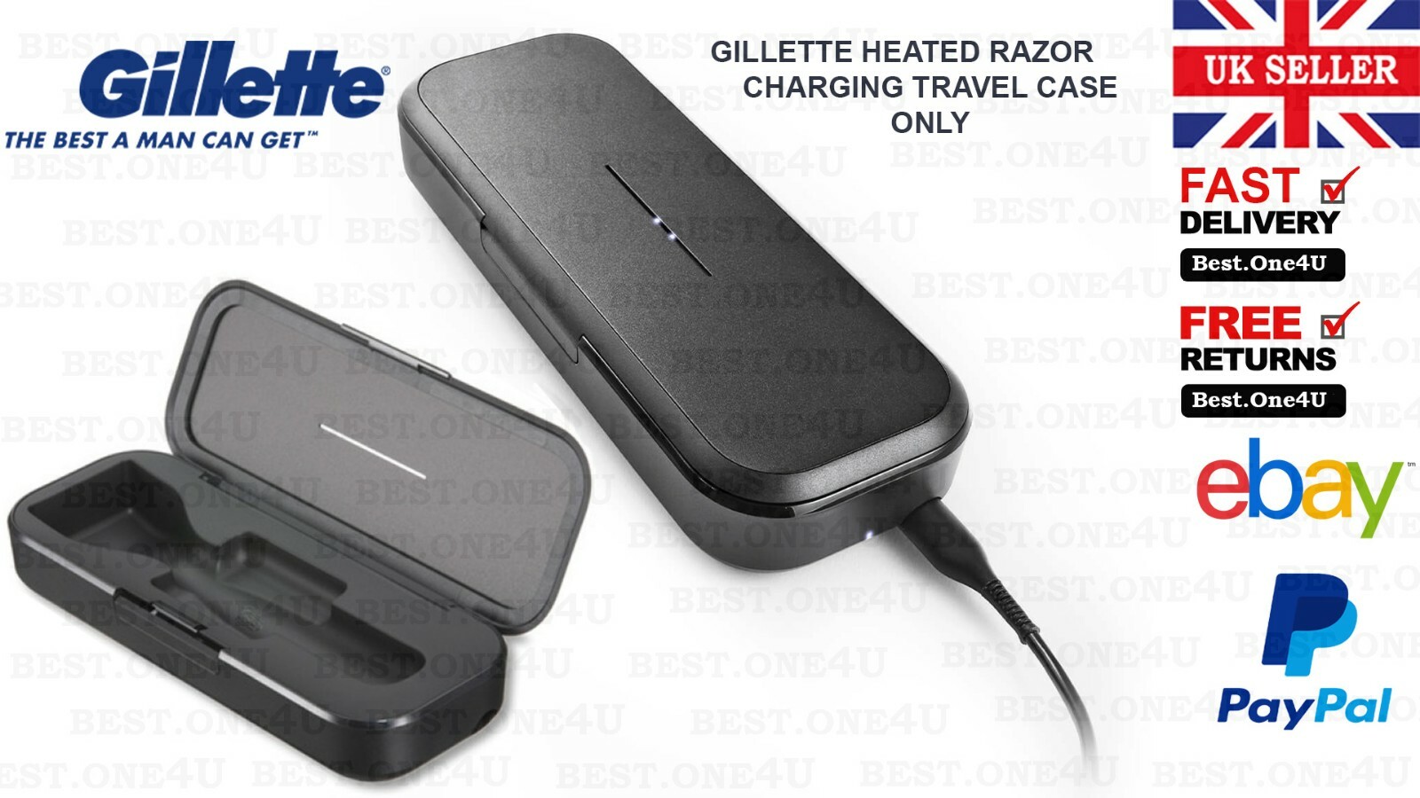 GILLETTE HEATED RAZOR CHARGING TRAVEL CASE ONLY * UK SELLER* | eBay
