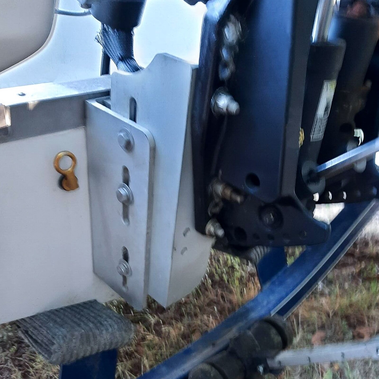 Adjustable 8'' Outboard Boat Jack Plate For JPL4800 Motor Power Lift ...