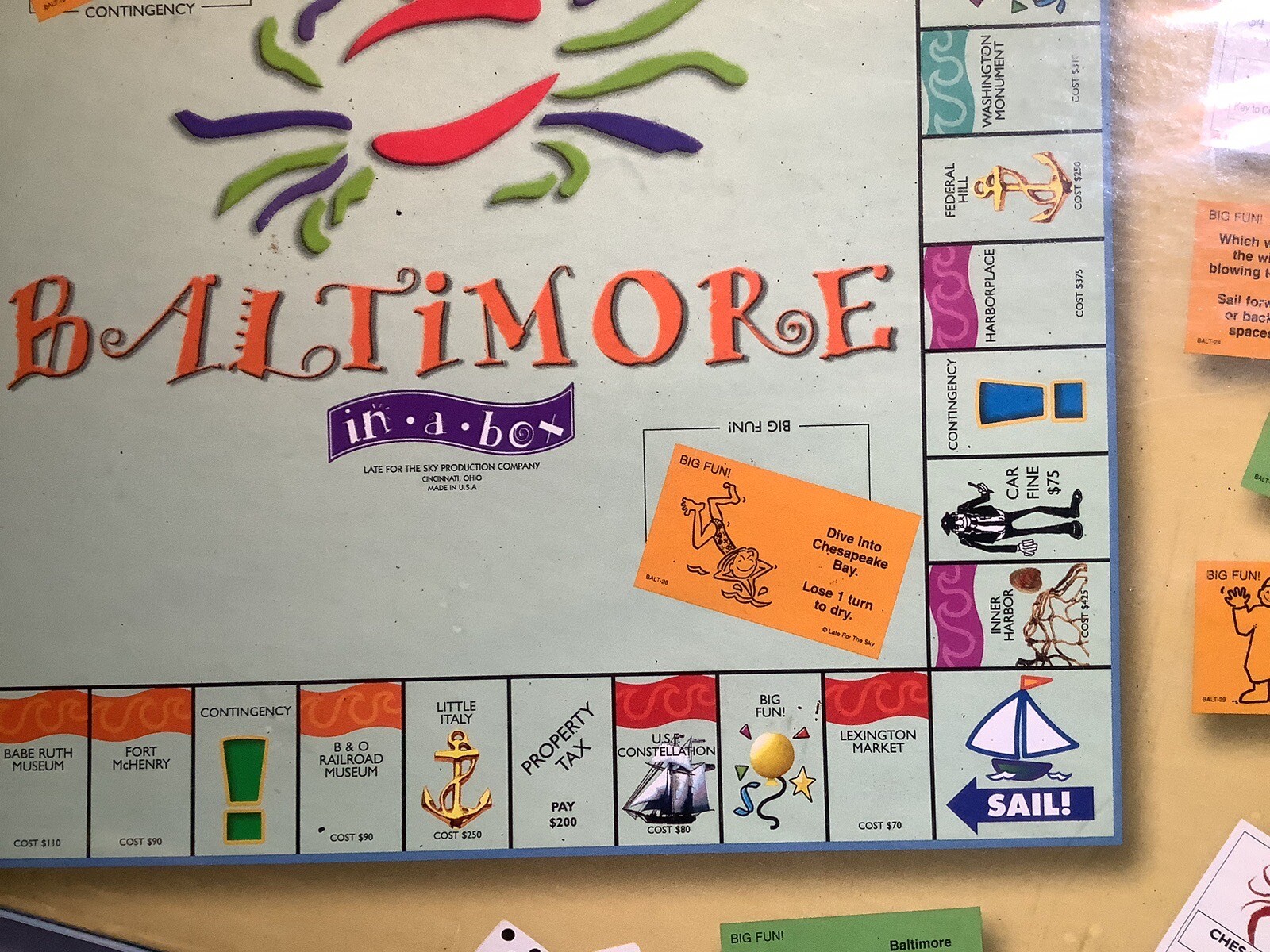 Baltimore Opoly Monopoly Board Game Maryland City Late for The Sky for ...