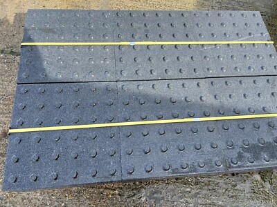 10 x Dimple Mid Grey Tactile Granite Paving , Drive , Patio, Path Wall ...