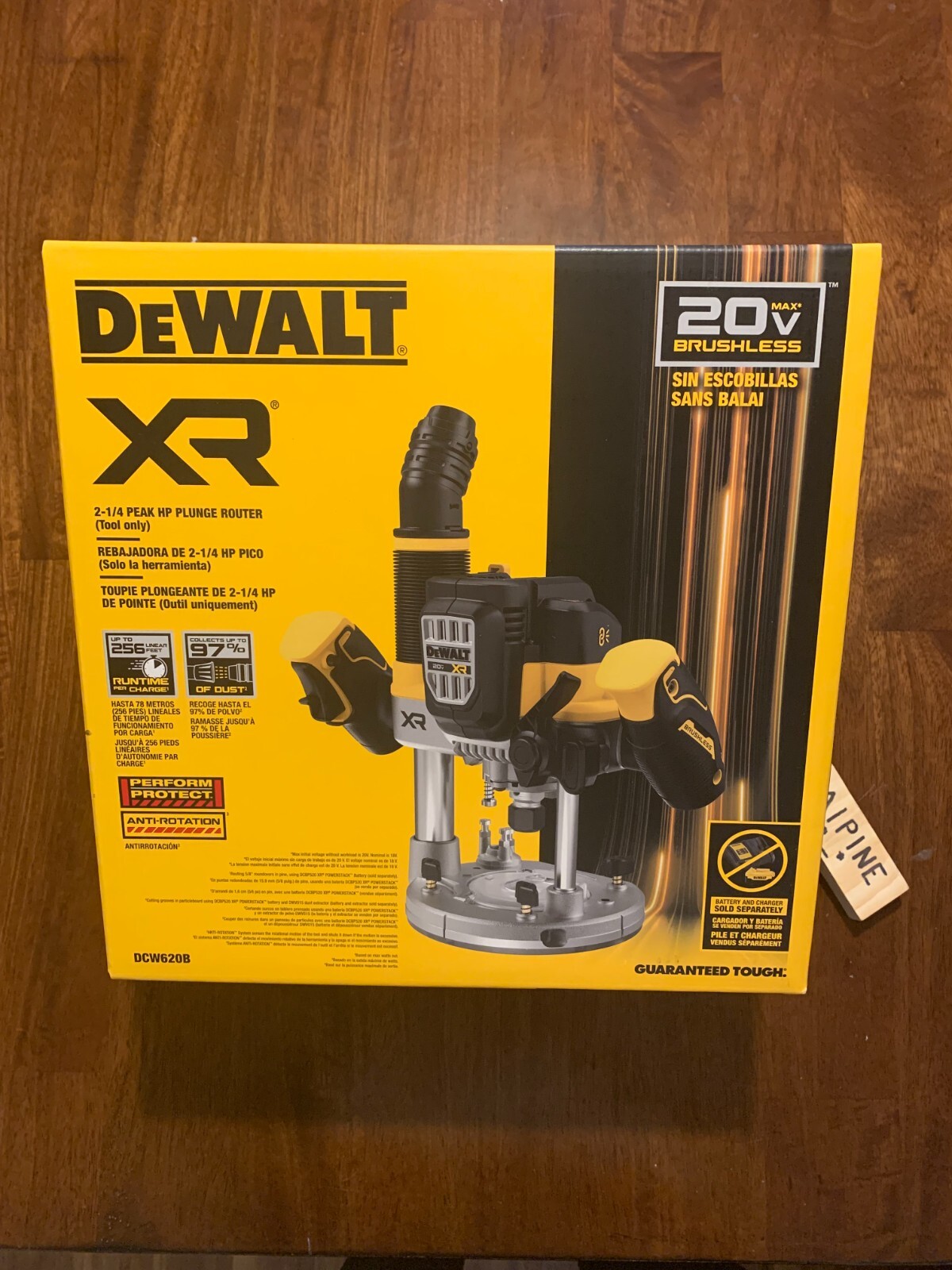 DeWalt DCW620 20V MAX XR 2-1/4 HP Plunge Router - Brushless Cordless ...