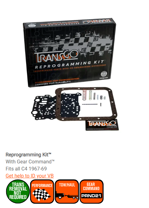 TransGo C4 Shift Kit 1967-69 Ford C-4 Transmission Stage 2 High ...
