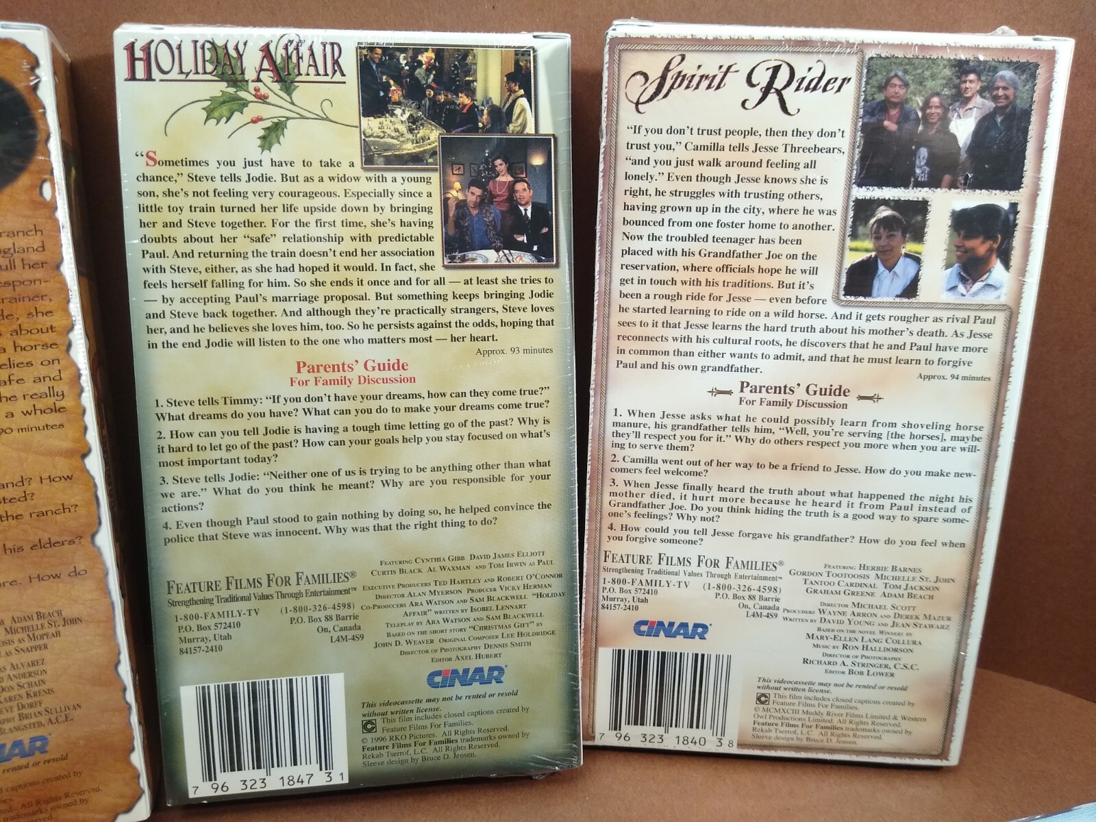 Cinar Feature Films for Families VHS Tapes - Lot of 8 BRAND NEW! 90s ...