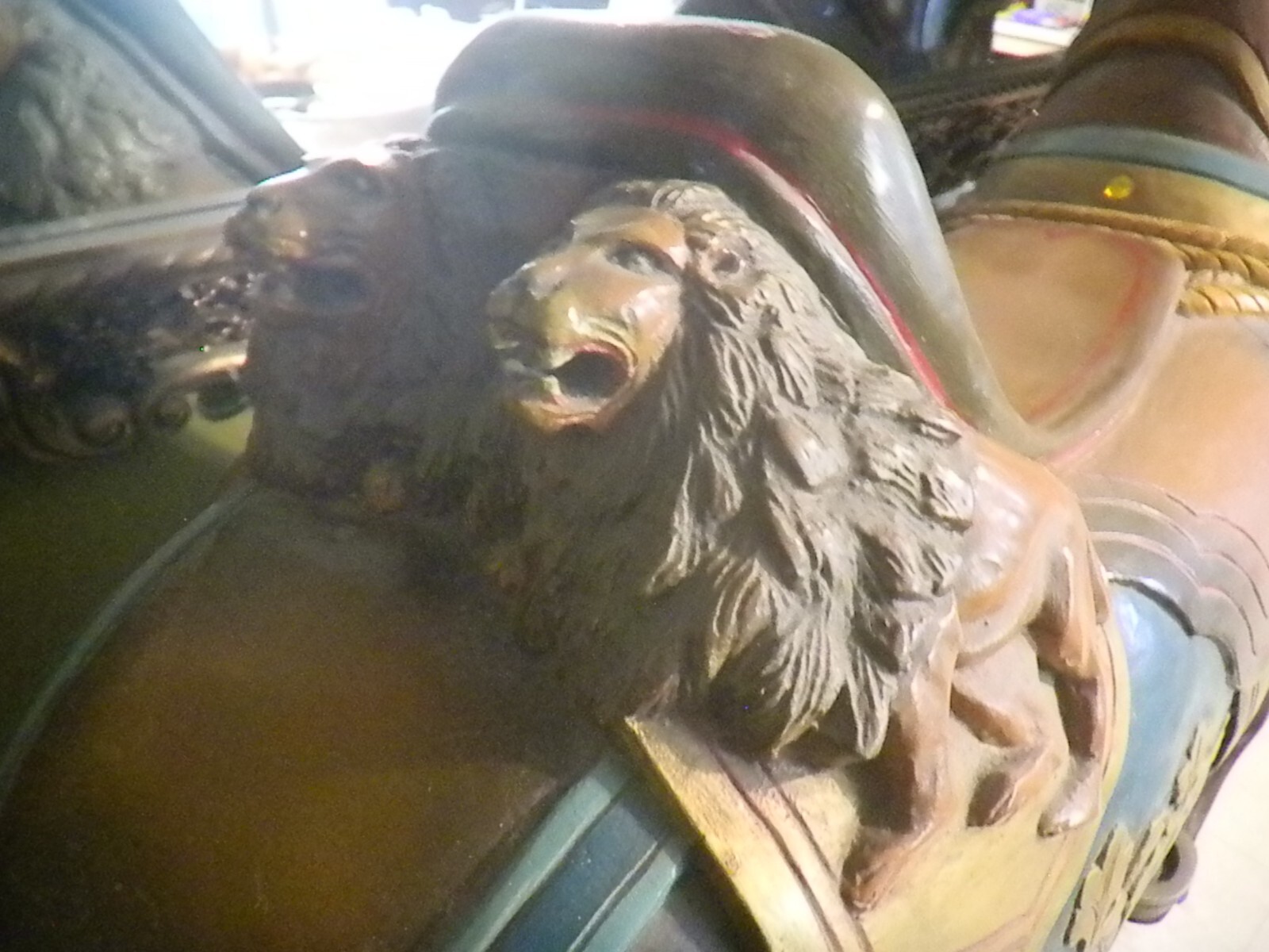 Full Size Looff Style Wooden Medieval Armored Jumper Carousel Horse | eBay