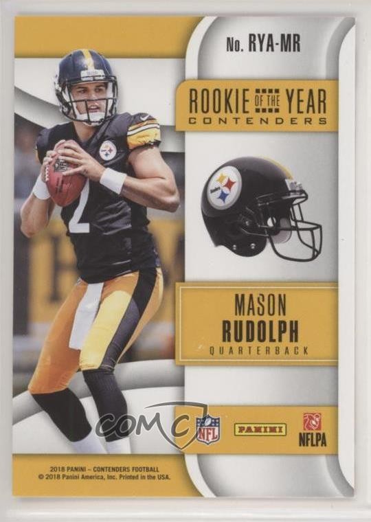 2018 Panini Contenders Rookie of the Year Contenders Mason Rudolph #RYA ...