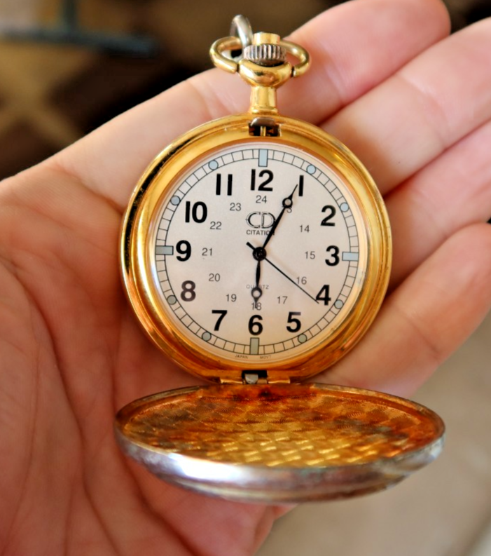 RARE Vintage Free Mason Masonic Pocket Watch Compass Square Citation ...