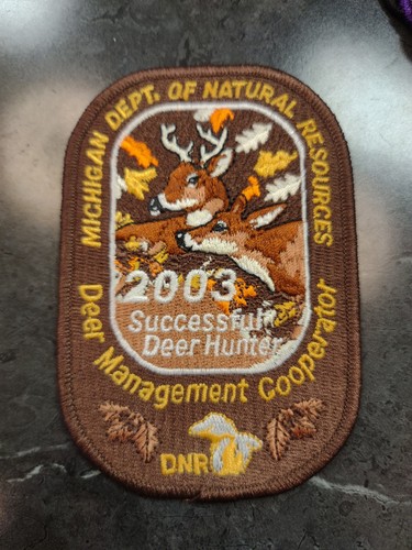 2003 Michigan DNR Successful Deer Hunter Patch | eBay