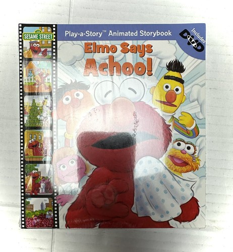 *SEALED* Elmo Says Achoo! Play-A-Story Animated Storybook w/ DVD Sesame ...