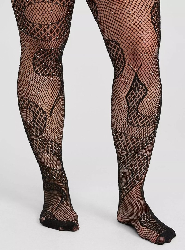 Torrid Snake Fishnet Tights NWT New 3/4X | eBay