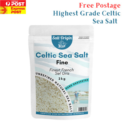 Fine Celtic Sea salt : 2kg & 4kg : High Mineral content : Genuine Sel ...