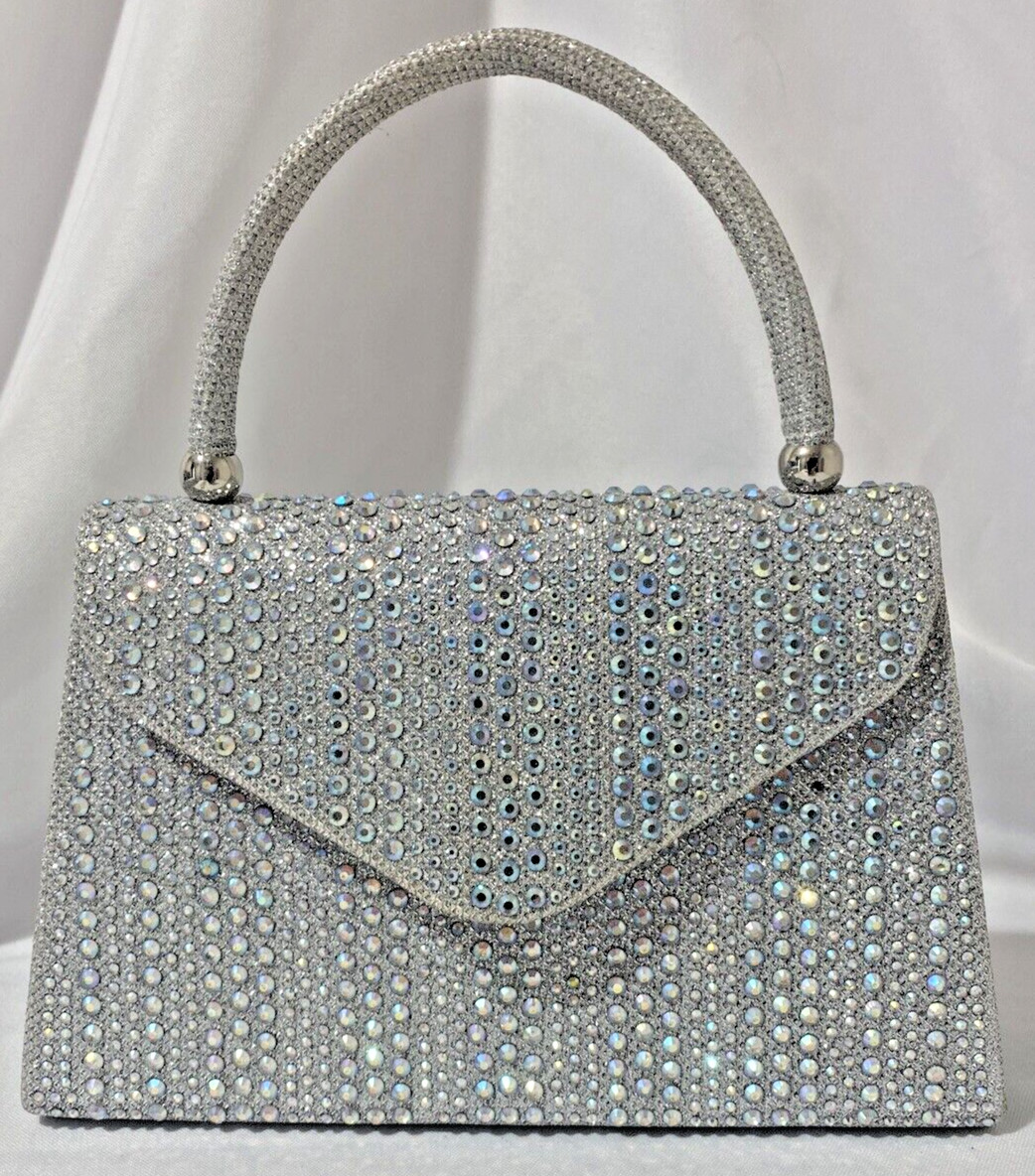 Womens Evening Jeweled Hand Bag Clutch Purse Wedding … - Gem