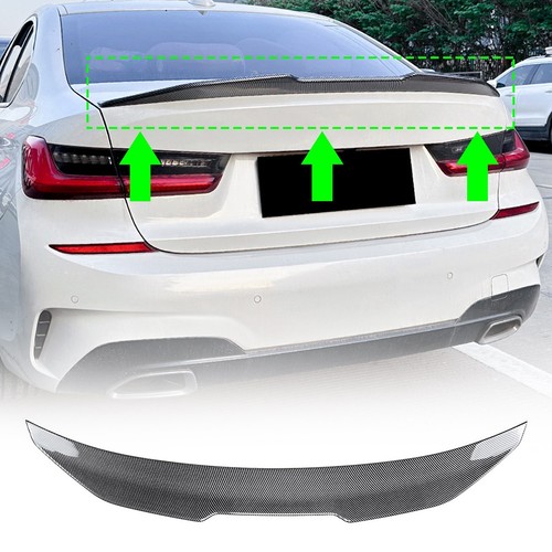 Carbon Look Rear Trunk Spoiler Lip Wing For BMW 3 Series G20 320i 330i ...